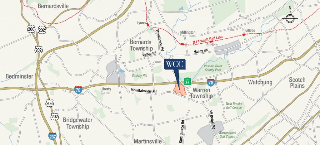 Area Map | Warren Corporate Center | Warren, NJ